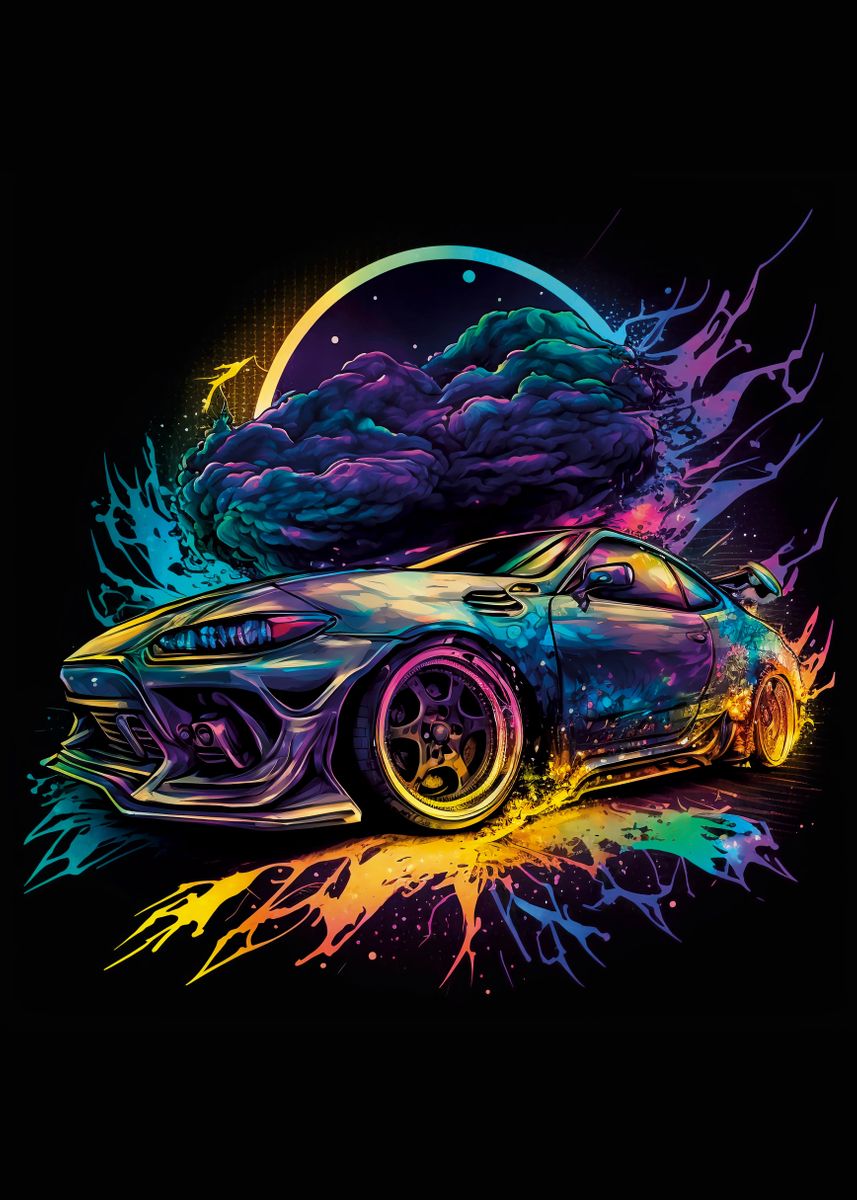 'Graffiti Car 20' Poster, picture, metal print, paint by Holzkovic ...