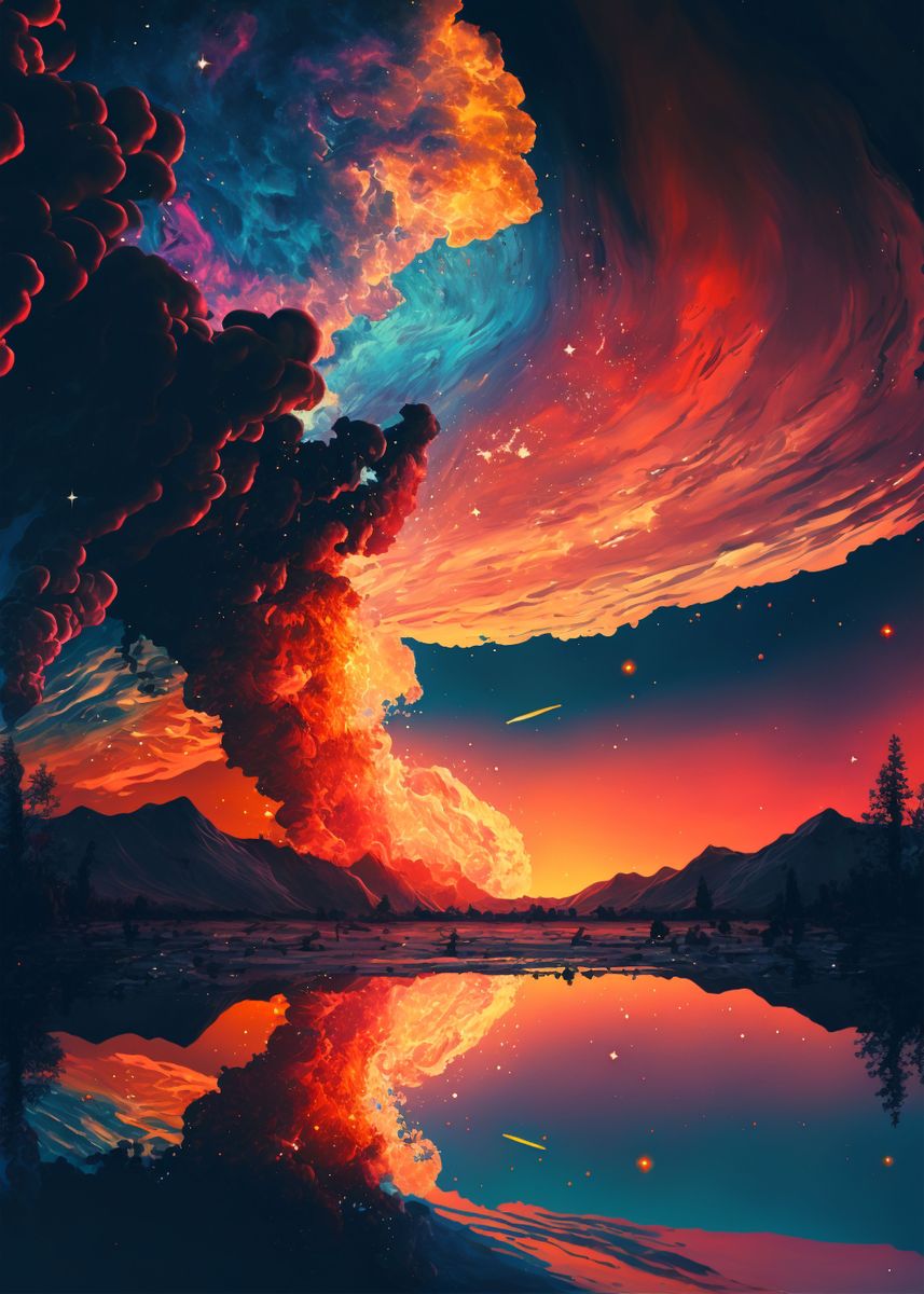 'Dreamy Sunset' Poster by BnWDesigner | Displate