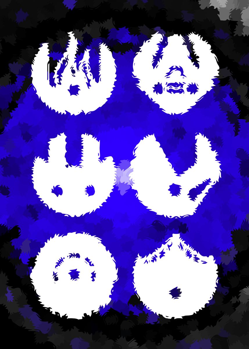 'Bohrok Collection Blue' Poster, picture, metal print, paint by ...