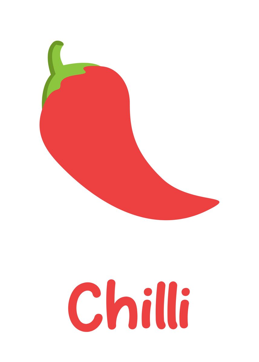'Chili ' Poster, picture, metal print, paint by Lunzii Art | Displate