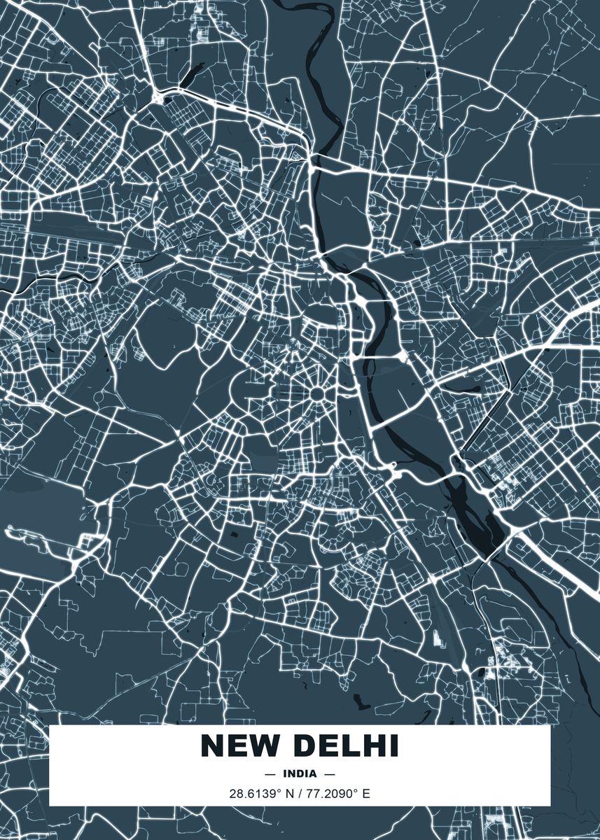 'New Delhi' Poster, picture, metal print, paint by Bo Kev | Displate