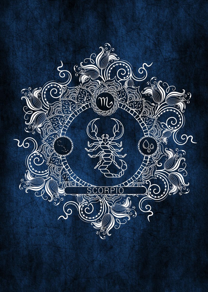 'Zodiac Ice Scorpio' Poster, picture, metal print, paint by Alexandre ...