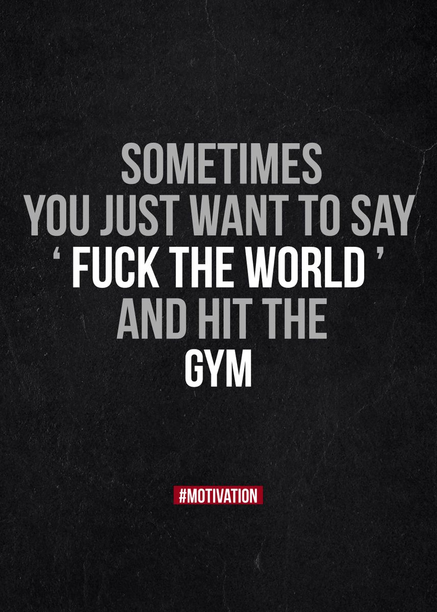 'Hit the Gym' Poster, picture, metal print, paint by Motivation ...