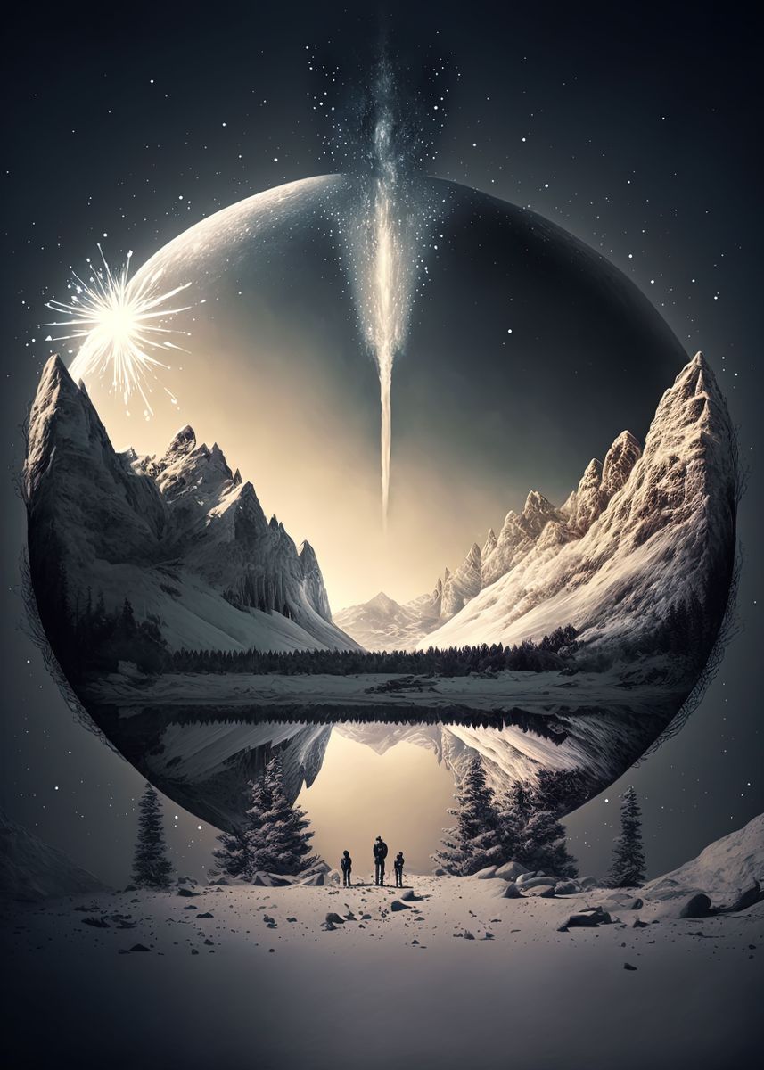 'The Glimpse' Poster, picture, metal print, paint by Mr Zero | Displate