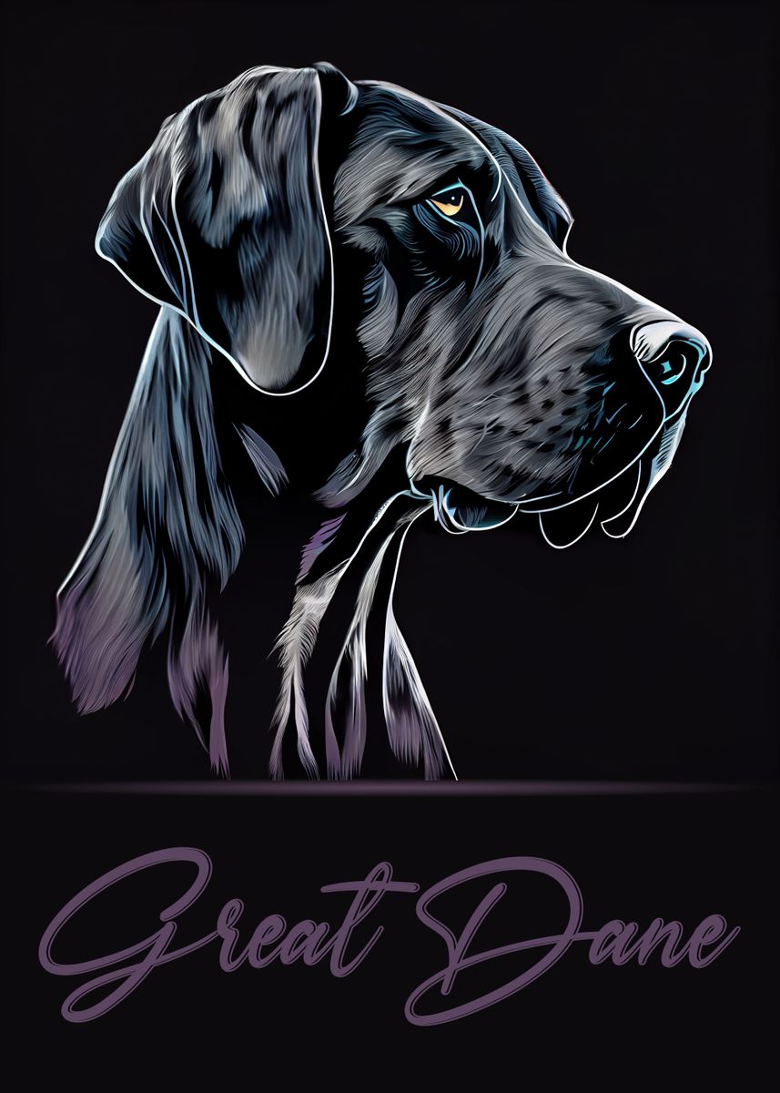 'Great Dane' Poster by Artistic Paradigms | Displate