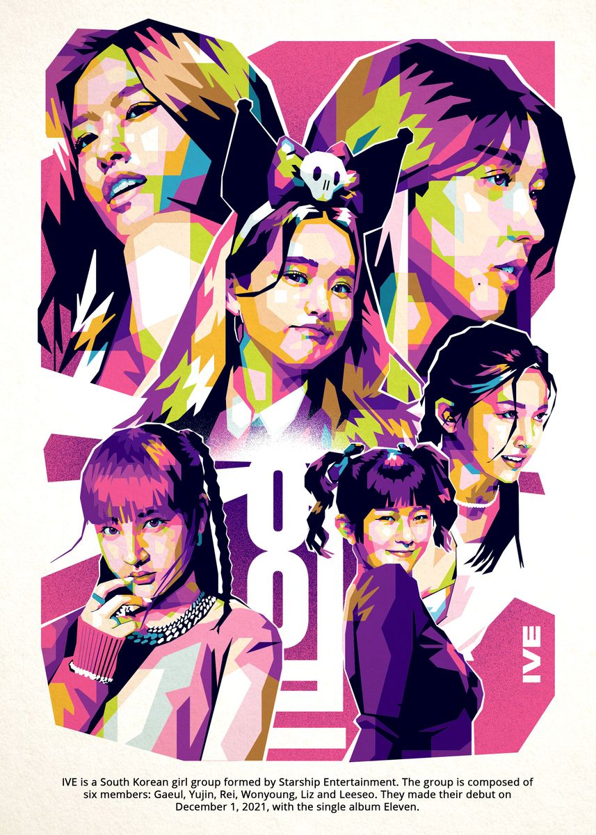 'Ive' Poster, picture, metal print, paint by Abdee Ridho | Displate