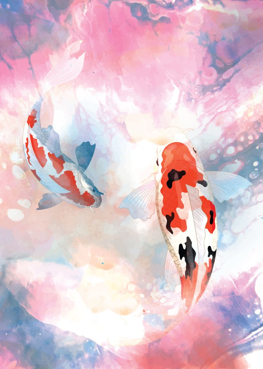 'japan fish' Poster by Be Brainy | Displate