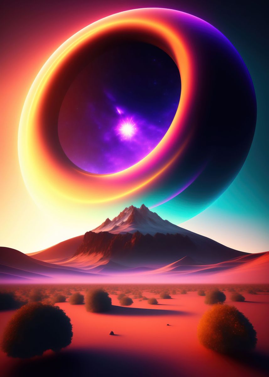 'beautiful space poster' Poster, picture, metal print, paint by ...