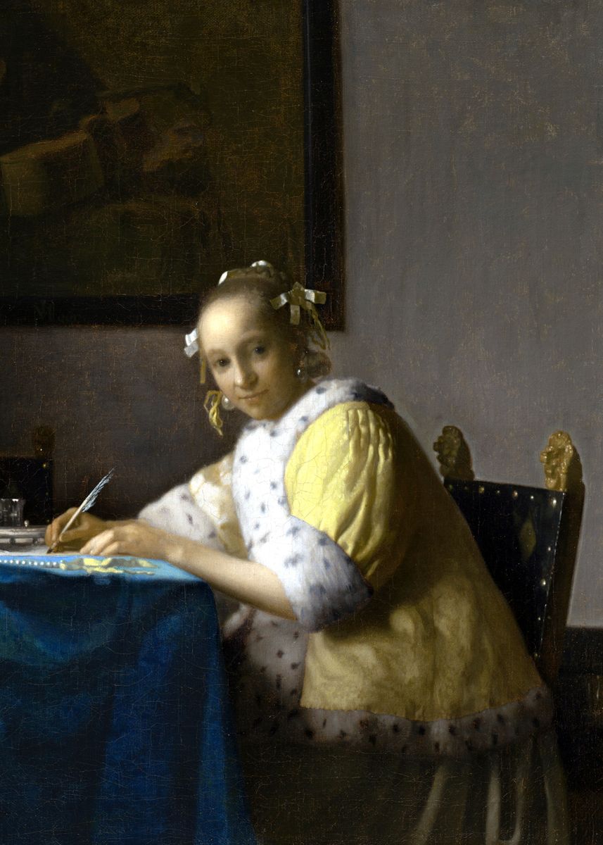 'A Lady Writing' Poster, picture, metal print, paint by ViktorDesigns ...