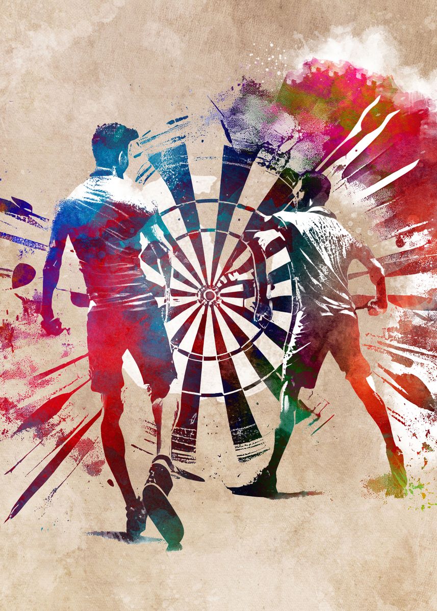 'Darts sport art ' Poster, picture, metal print, paint by JBJart ...