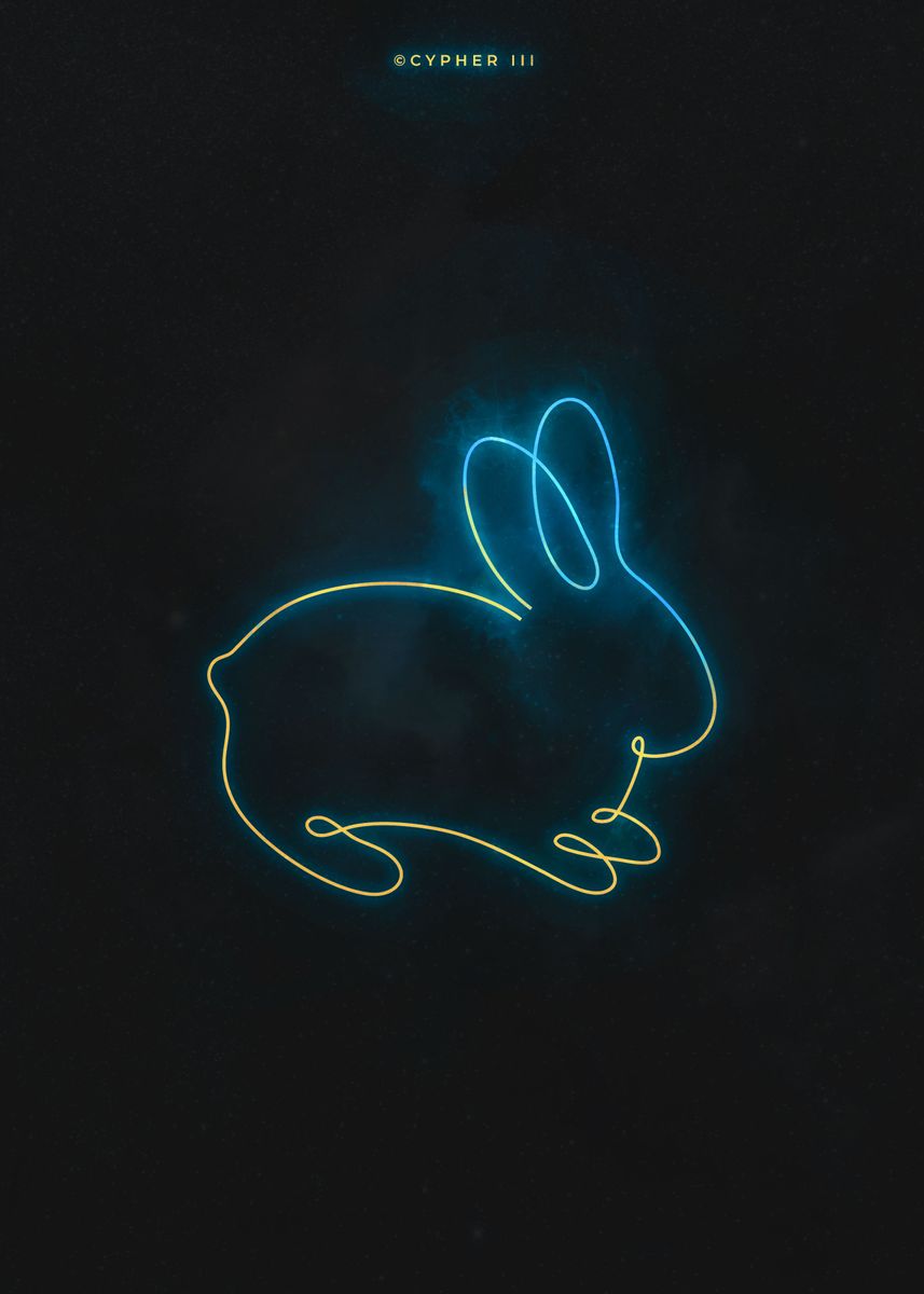 'Bunny' Poster, picture, metal print, paint by cypher the third | Displate