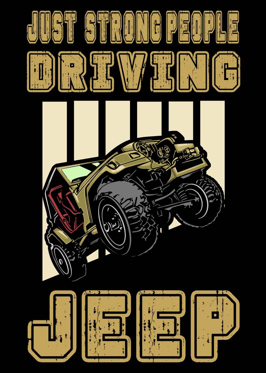 'CLASSIC CAR JEEP' Poster, picture, metal print, paint by rizky asmara ...