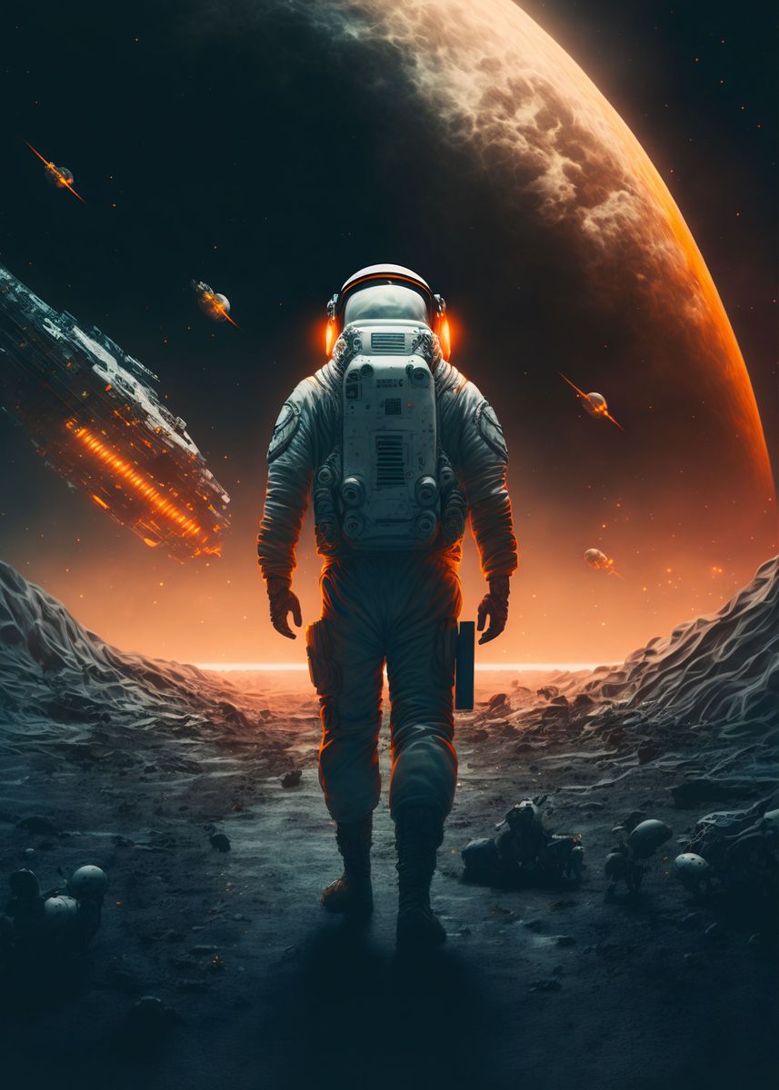 'Stranded Astronaut' Poster, picture, metal print, paint by Absuro ...