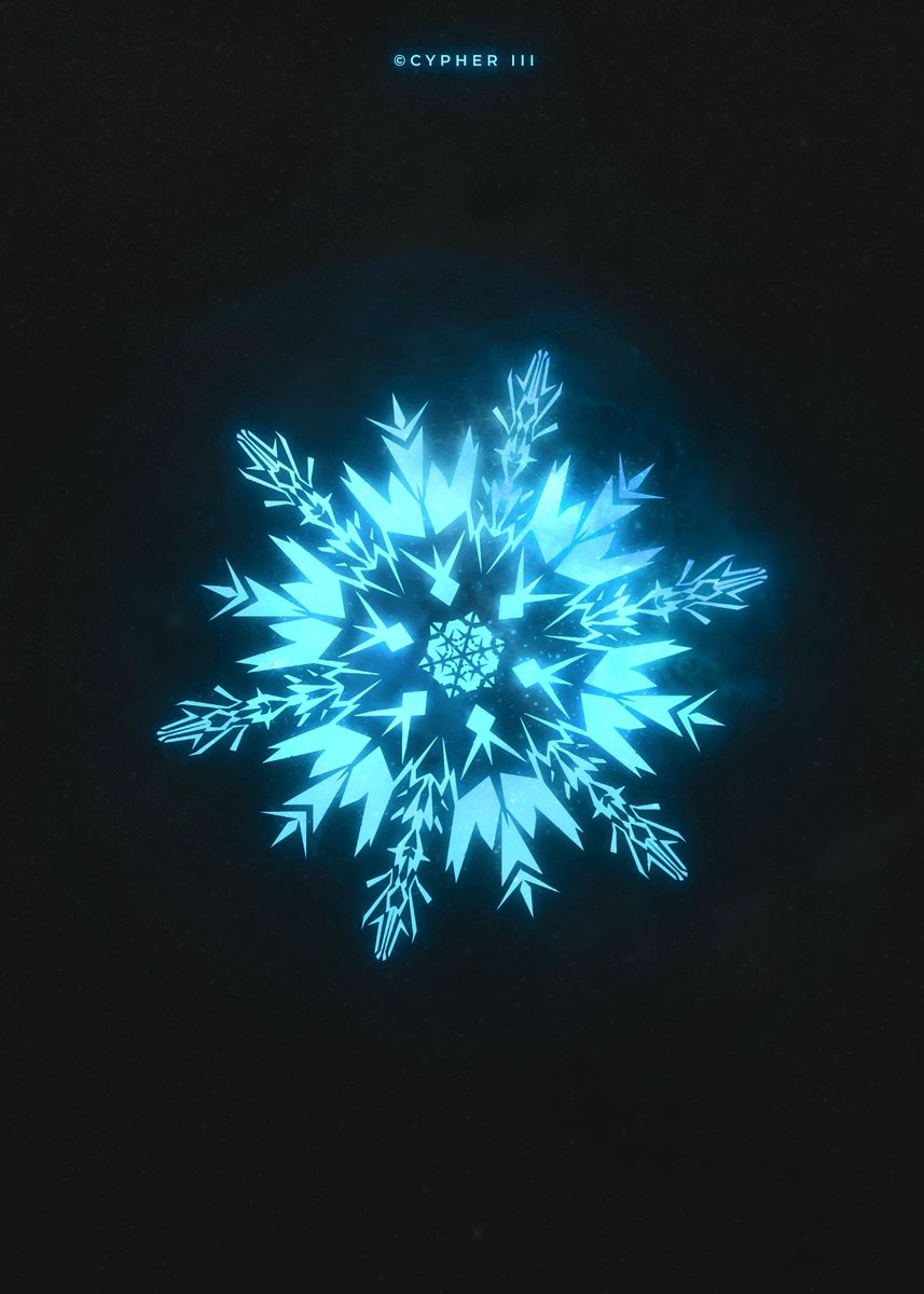 'Snowflake' Poster, picture, metal print, paint by cypher the third ...