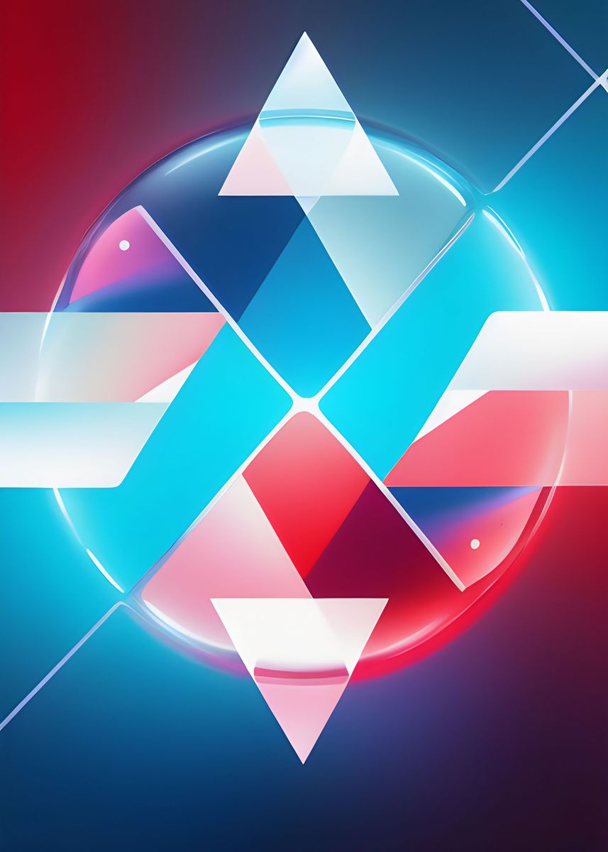 'Abstract Geometry' Poster, picture, metal print, paint by SABSLABS ...