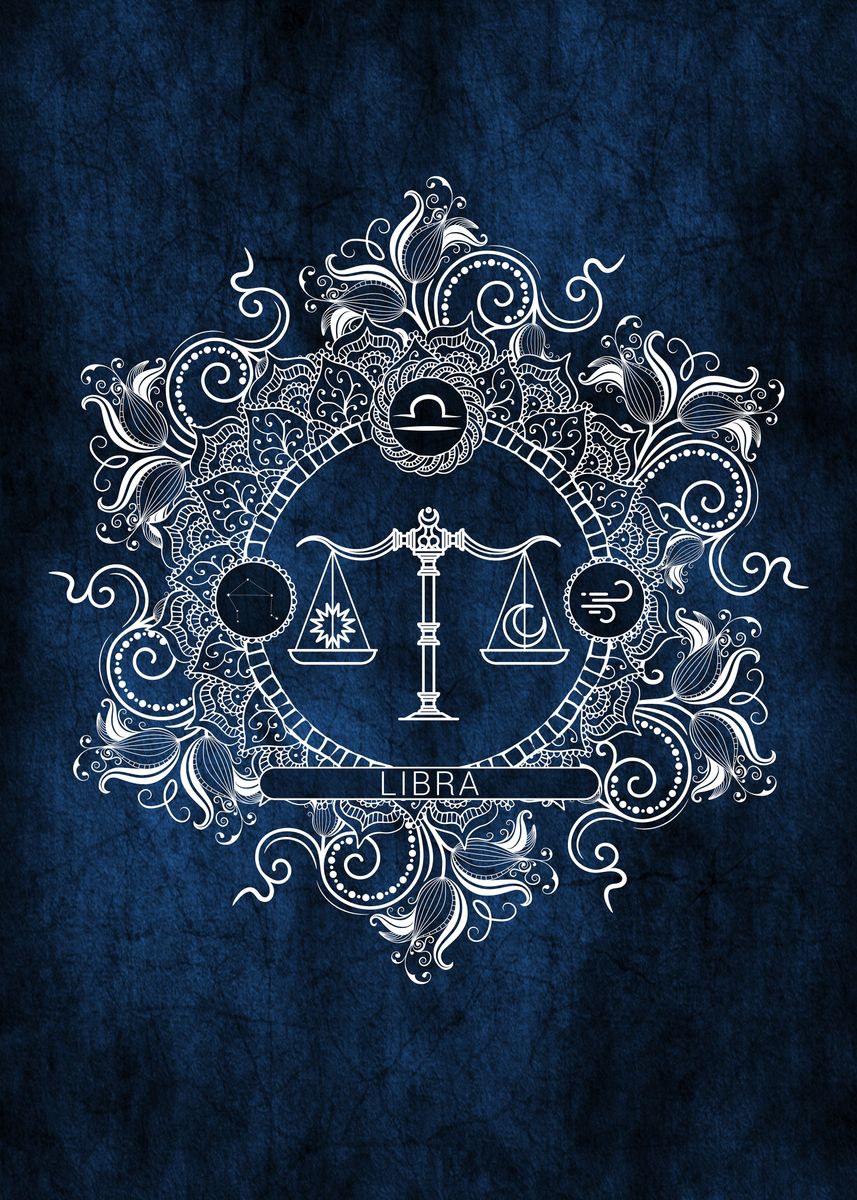 ' Zodiac Ice Libra' Poster, picture, metal print, paint by Alexandre ...