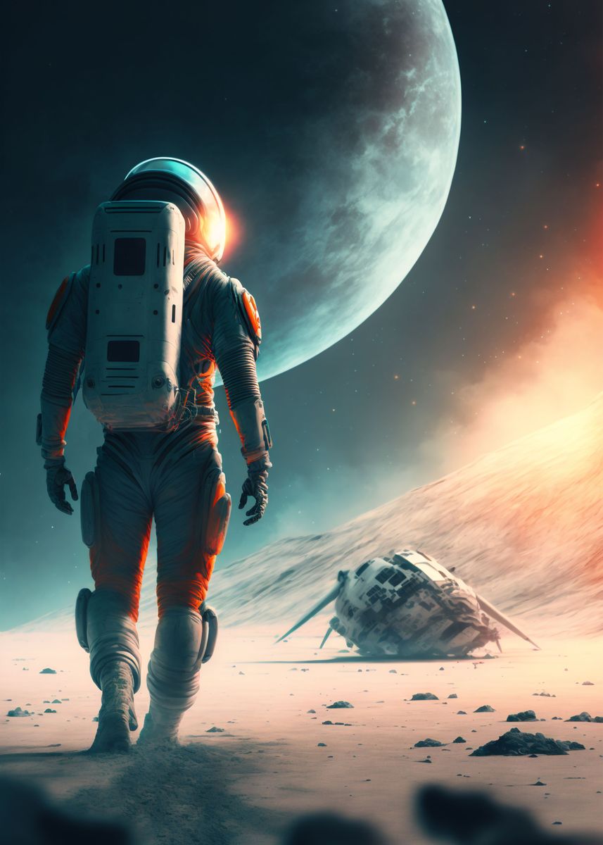 'Stranded Astronaut' Poster, picture, metal print, paint by Absuro ...