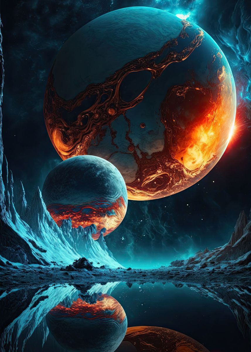 'Colors of Space Planet' Poster by Enzaro | Displate