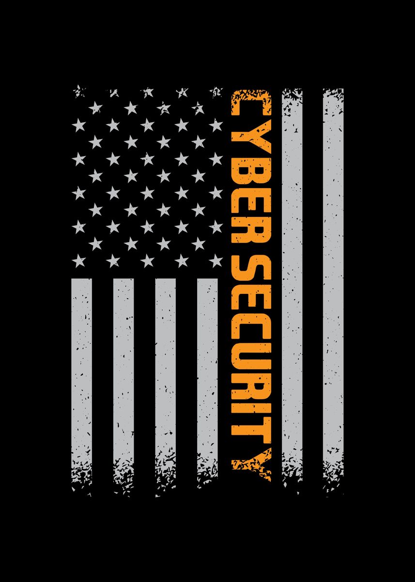 'Cybersecurity American' Poster, picture, metal print, paint by Uwe ...