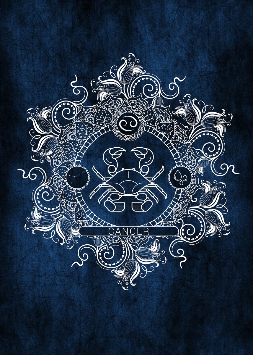 'Zodiac Ice Cancer' Poster, picture, metal print, paint by Alexandre ...