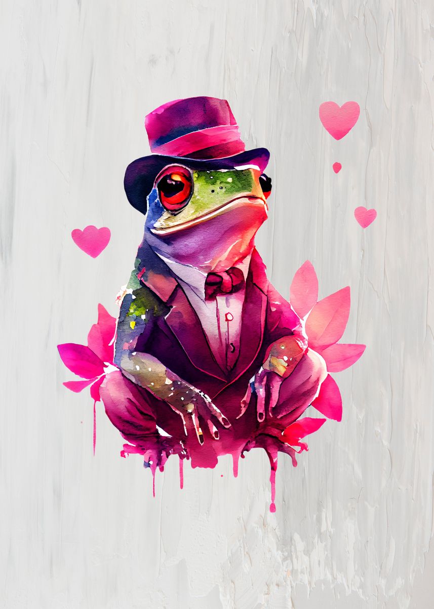 'Gangster Frog Funny' Poster by Ali | Displate