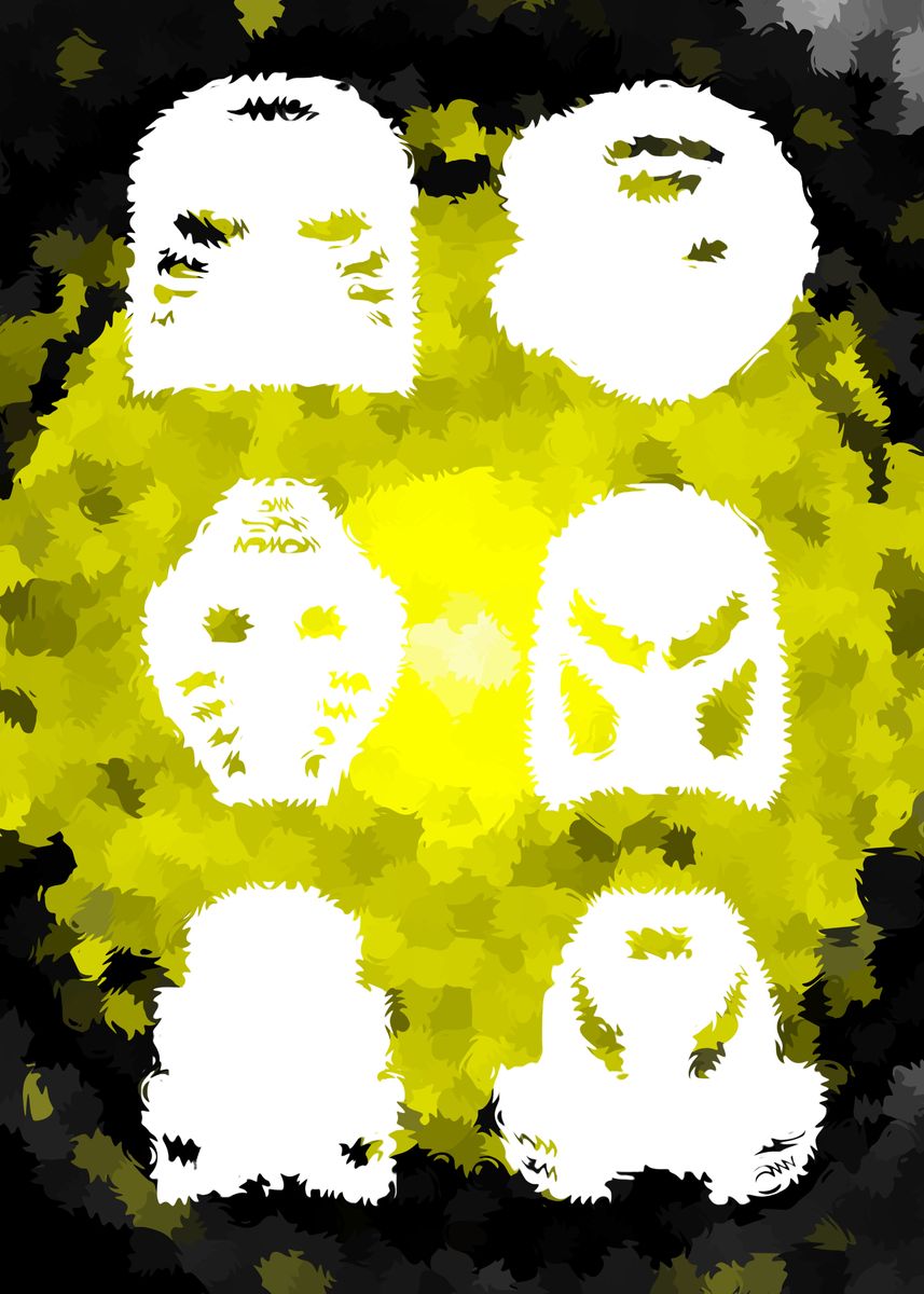 'Toa Mata Yellow' Poster, picture, metal print, paint by Sardagan ...