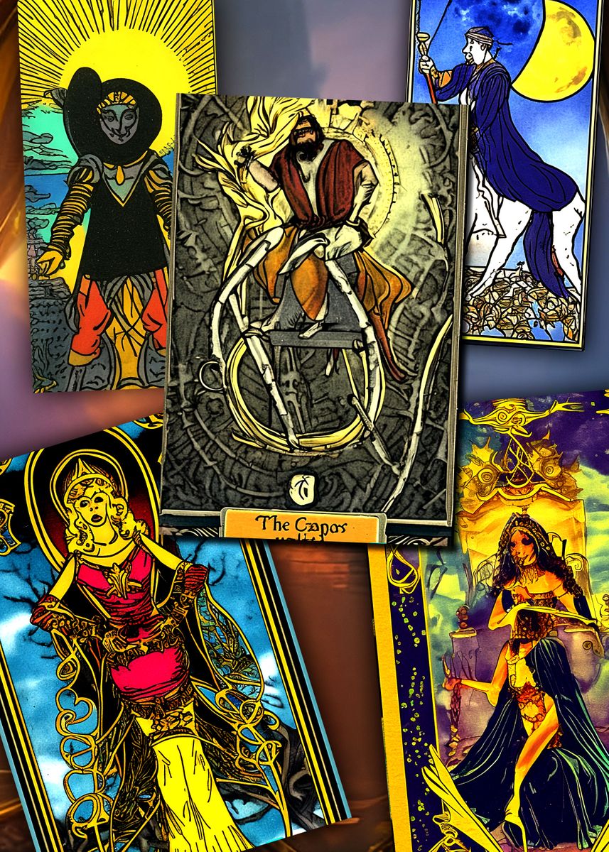 'Strange Tarot Reading' Poster, picture, metal print, paint by Marek ...