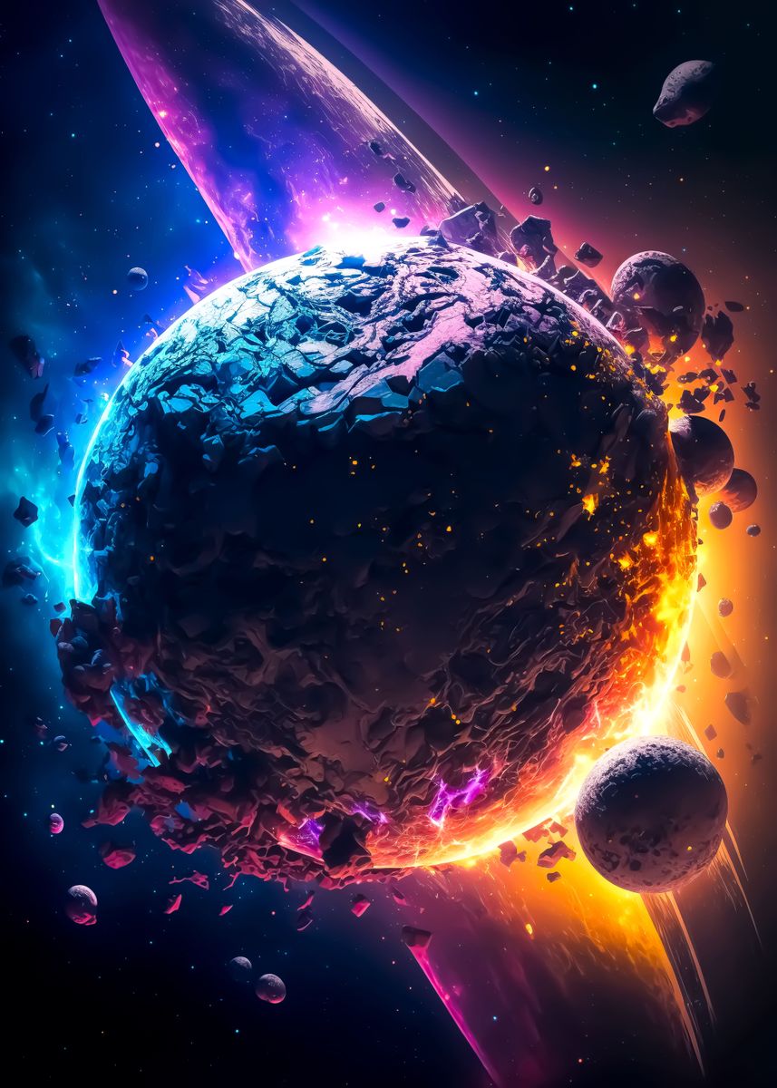 'Particles' Poster, picture, metal print, paint by James Garcia | Displate