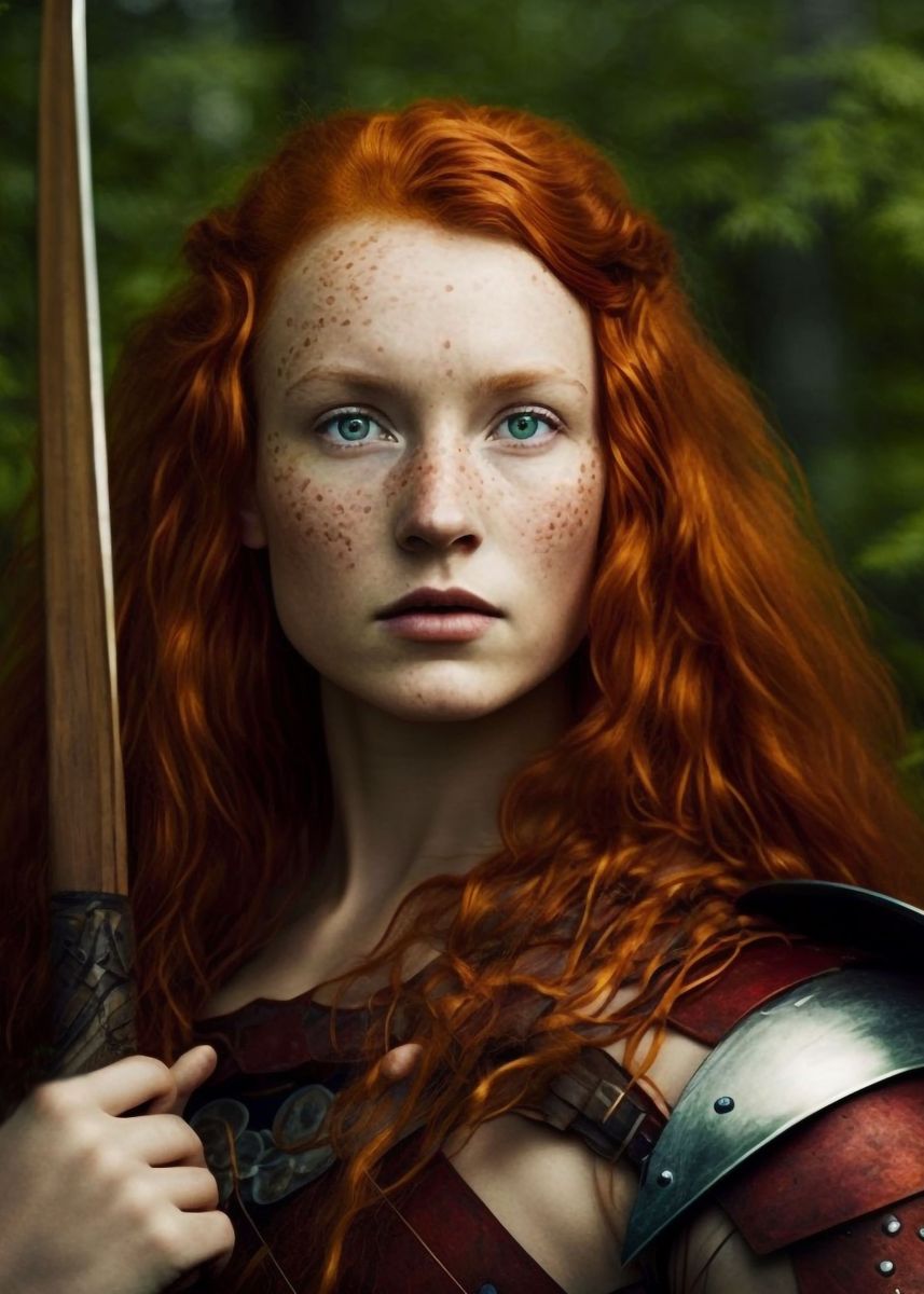 'The Scottish Warrior Queen' Poster, picture, metal print, paint by ...