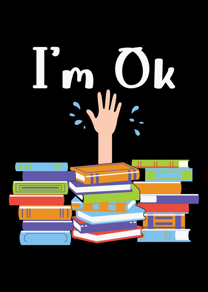 'Reading Books' Poster, picture, metal print, paint by Cool Till Death ...