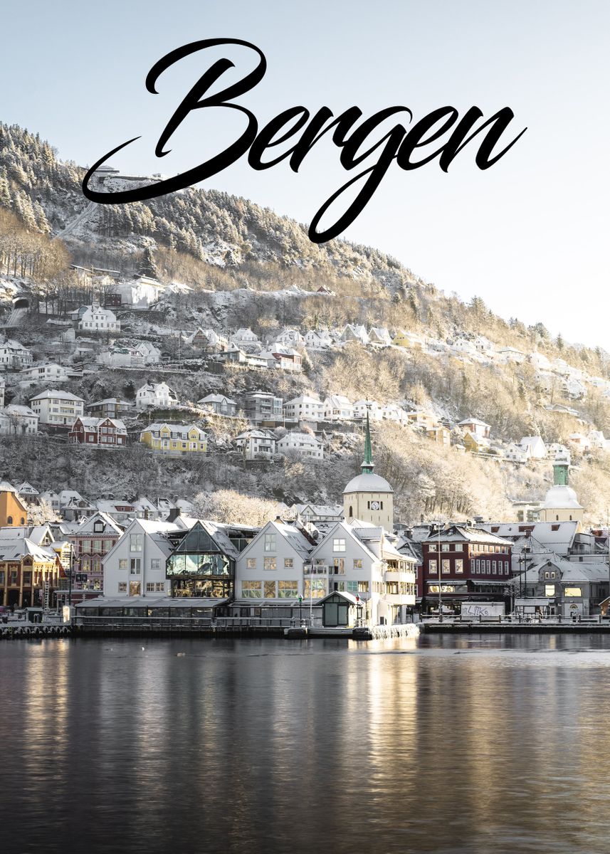 'Bergen Norway' Poster, picture, metal print, paint by Conceptual ...