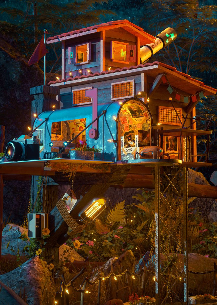 'Parcel House' Poster, picture, metal print, paint by Ryan Talbot ...