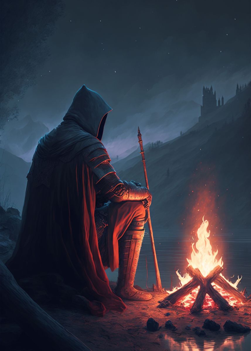 'Knight' Poster, picture, metal print, paint by Alexis | Displate