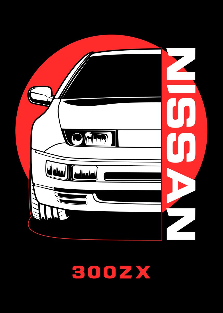 'Nissan 300ZX' Poster, picture, metal print, paint by Faissal Thomas ...