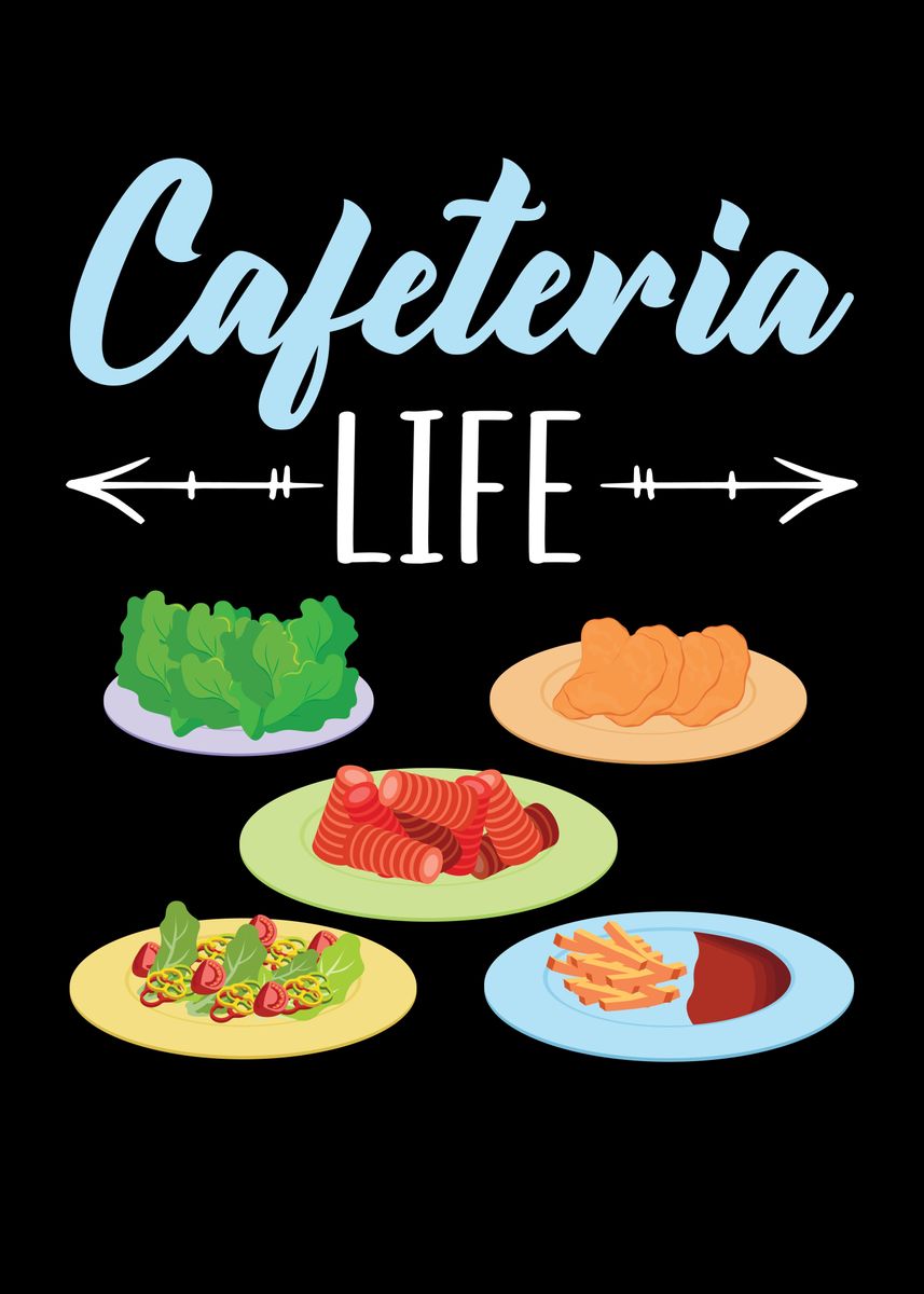 'Cafeteria Life' Poster, picture, metal print, paint by NAO | Displate