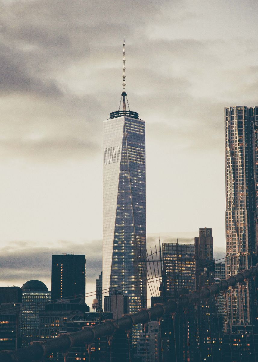 'One World Trade Center NYC' Poster, picture, metal print, paint by ...