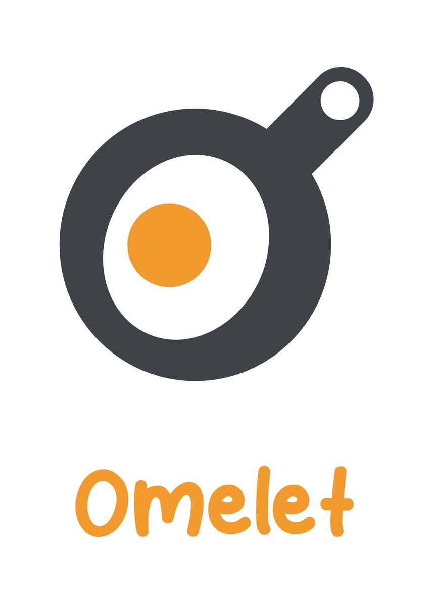 'omelet ' Poster, picture, metal print, paint by Lunzii Art | Displate