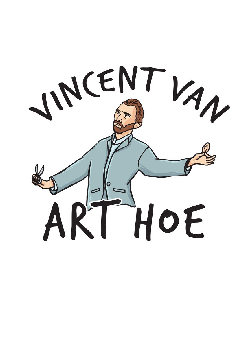 'Artsy Vincat Van Gogh Ear' Poster, picture, metal print, paint by ...