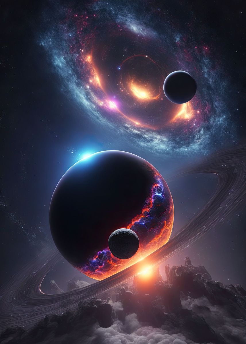 'Colors of Space Planet' Poster by Enzaro | Displate