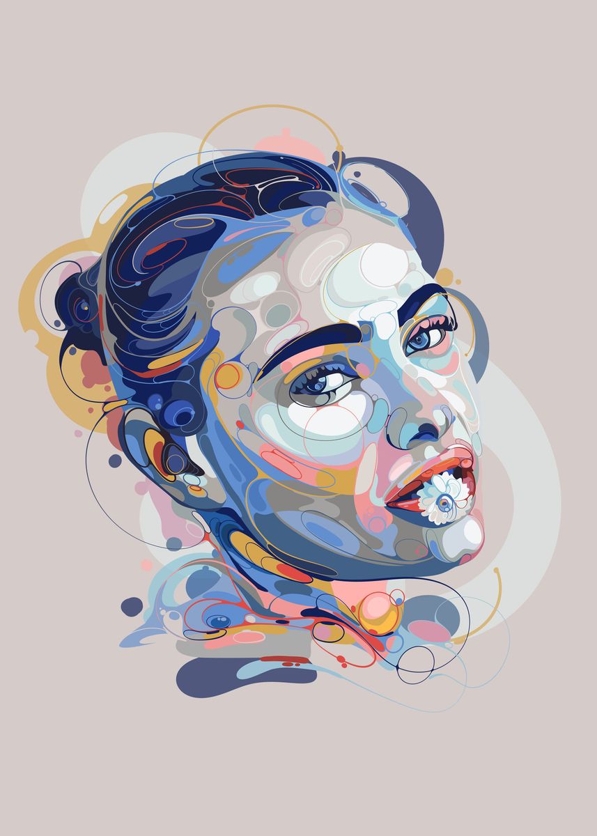 'Yara Khmidan' Poster, picture, metal print, paint by ISA TERESA | Displate