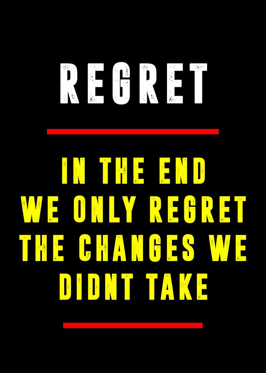 'Regret' Poster, picture, metal print, paint by Reality Art | Displate