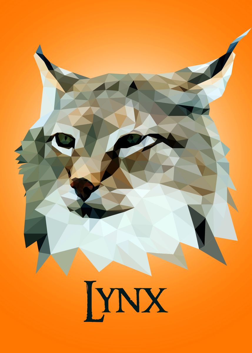'Lynx' Poster, picture, metal print, paint by Dare Neil | Displate