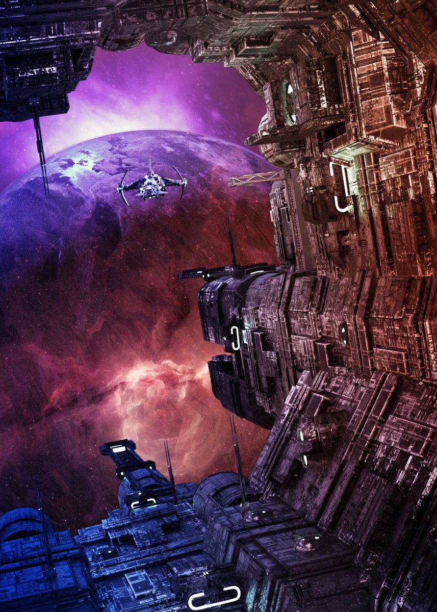 'Spaceship Outtpost' Poster, picture, metal print, paint by Gigi Bgm ...