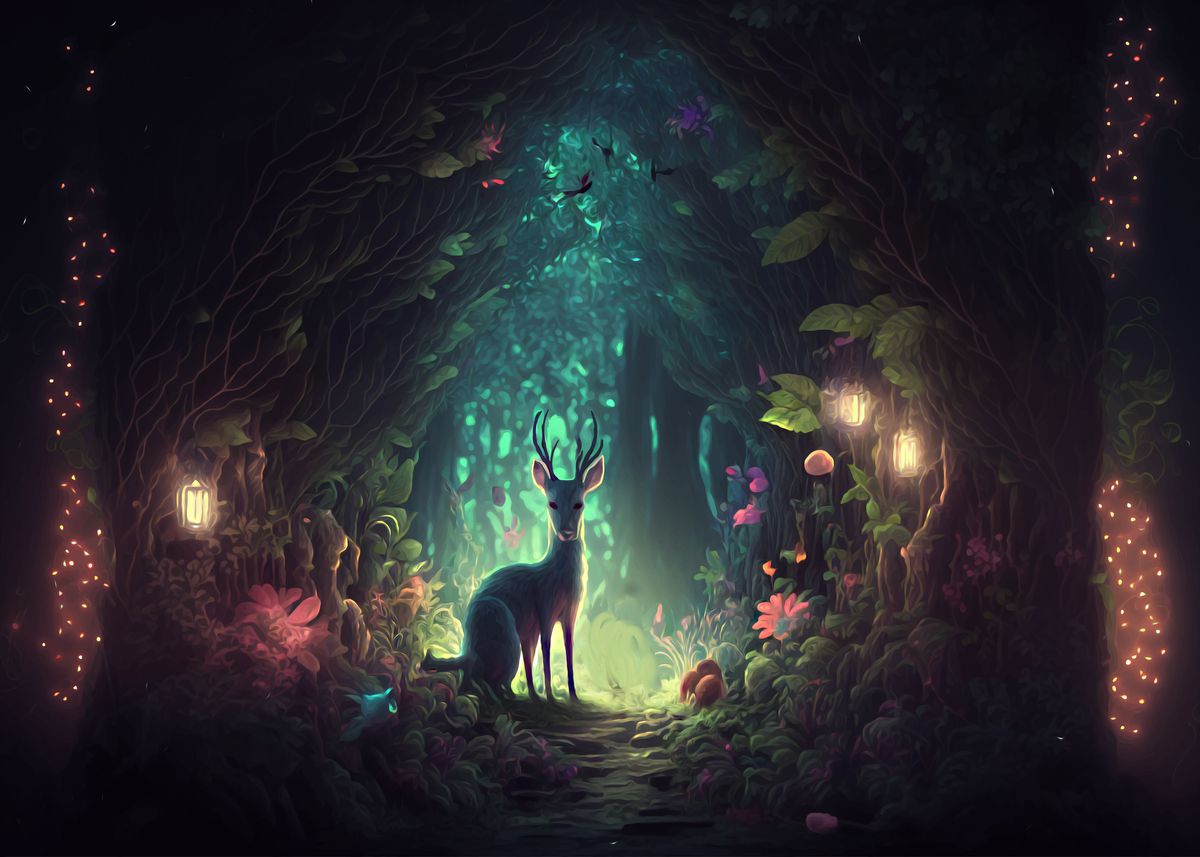 'Enchanted Forest' Poster by Mounier Wanjak | Displate
