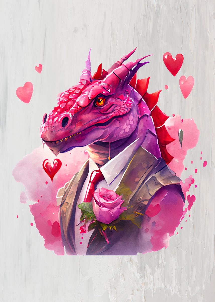 'Gangster Style Dragon' Poster, picture, metal print, paint by Ali Ch ...