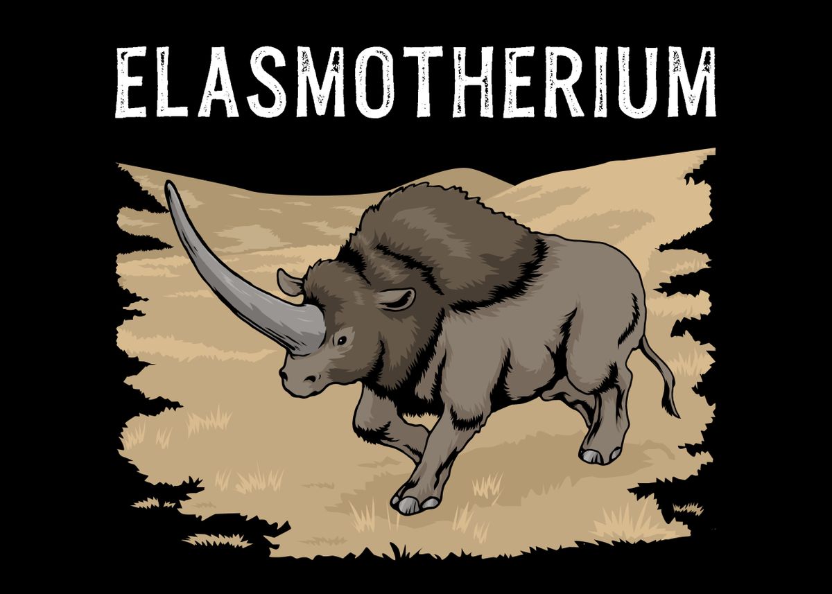 'Elasmotherium Rhinoceros' Poster by PangolinArts | Displate