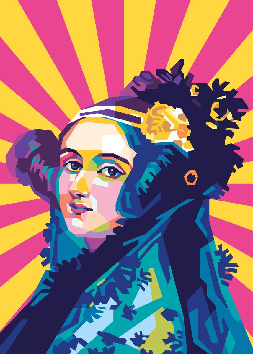 'Ada Lovelace Pop Art' Poster, picture, metal print, paint by Amila ...