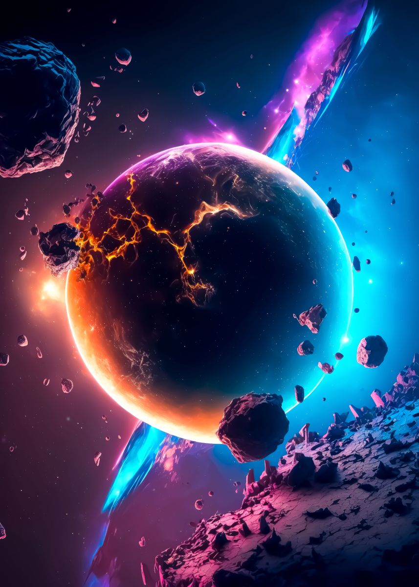 'Planetary Debris' Poster, picture, metal print, paint by James Garcia ...