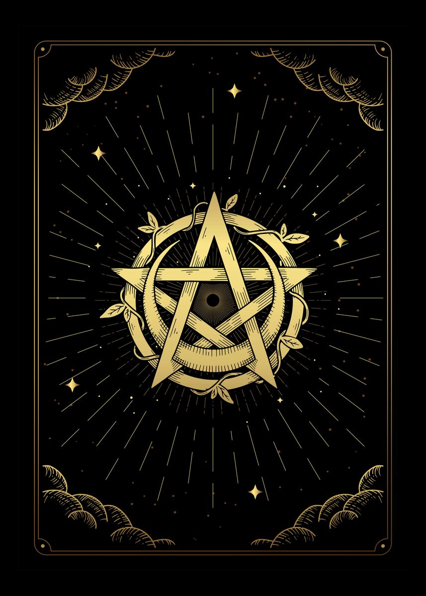 'Tarot the Pentagram' Poster, picture, metal print, paint by Michael ...