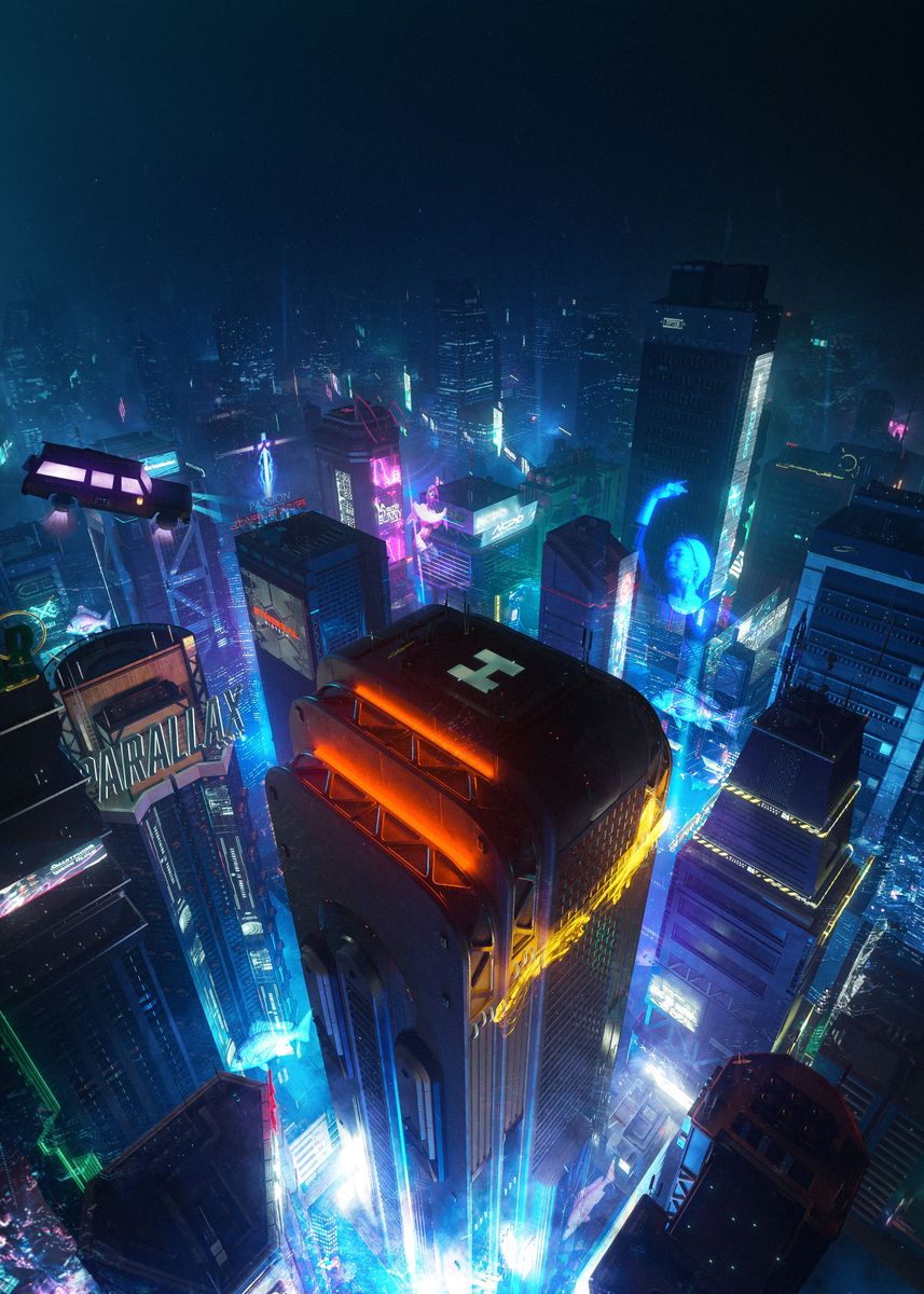 'Neo world' Poster by Axis Psd | Displate